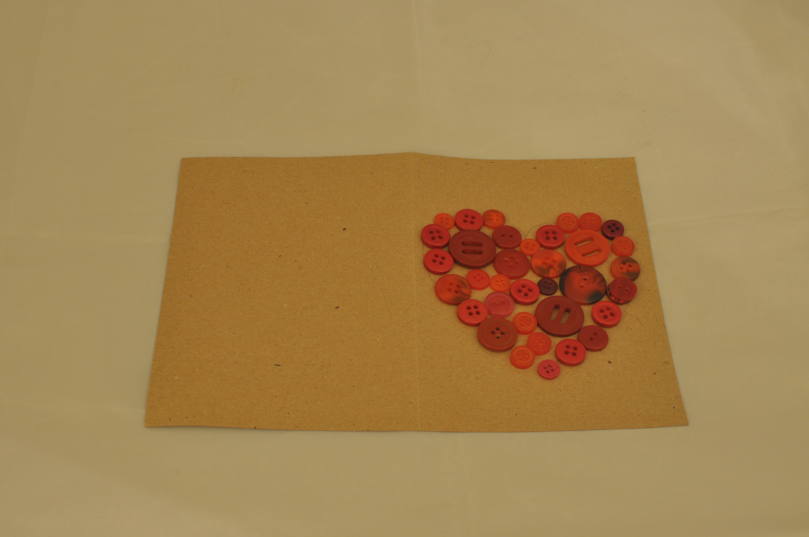 DIY Valentine's Button Heart Card